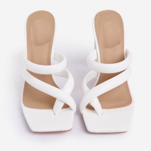 Shoes | New Square Toe Padded Mules In White | Poshmark